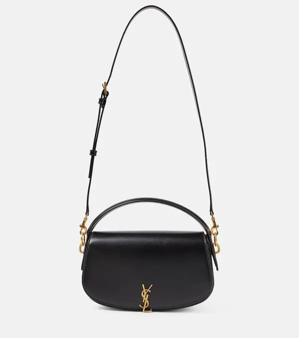 Saint Laurent Voltaire Leather Shoulder Bag - Black