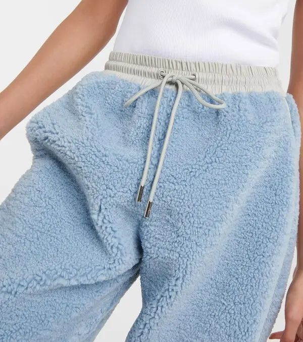 JW Anderson Paneled Faux Shearling Sweatpants