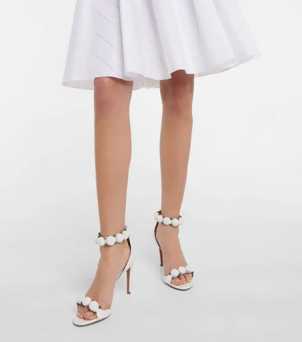 Alaïa La Bombe 90 Leather Sandals