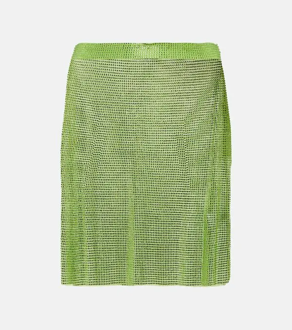 Giuseppe Di Morabito Crystal-embellished Mini Skirt - Green