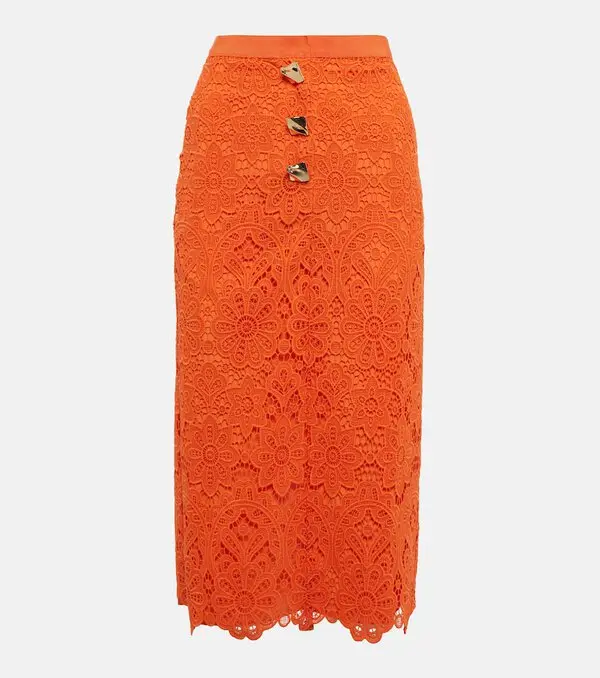 SELF-PORTRAIT Lace Pencil Skirt