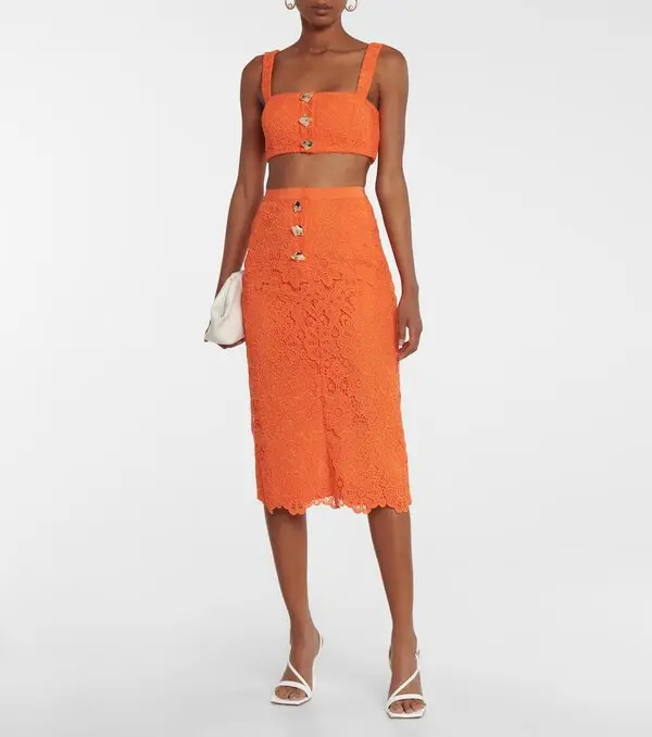 SELF-PORTRAIT Lace Pencil Skirt