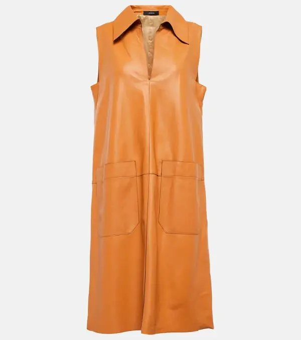 JOSEPH Berwick Leather Midi Dress