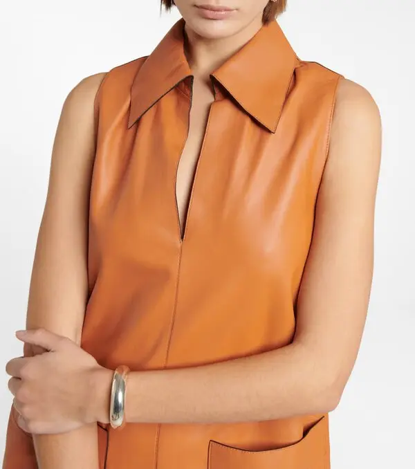 JOSEPH Berwick Leather Midi Dress