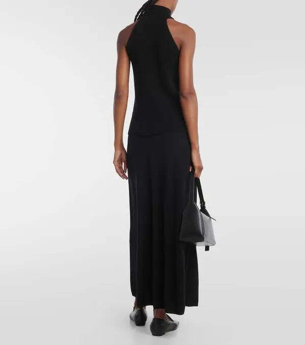 LISA YANG Freya Turtleneck Cashmere Tank Top - Black
