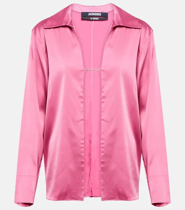 Jacquemus La Chemise Notte Satin Shirt - Pink