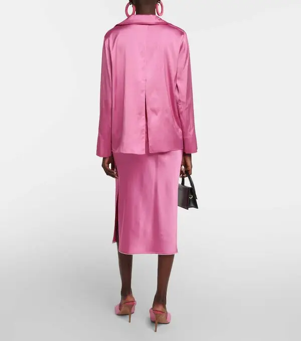 Jacquemus La Chemise Notte Satin Shirt - Pink