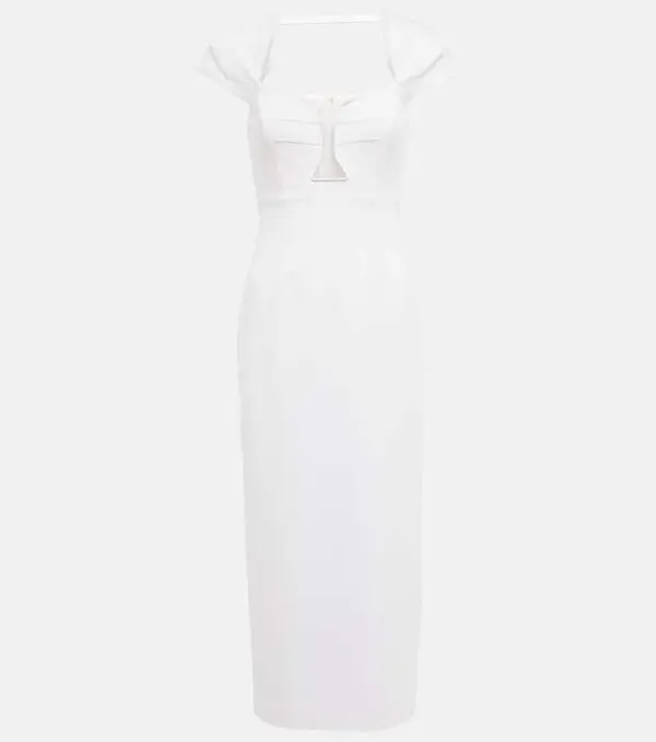 Roland Mouret Cap Sleeve Midi Dress - White