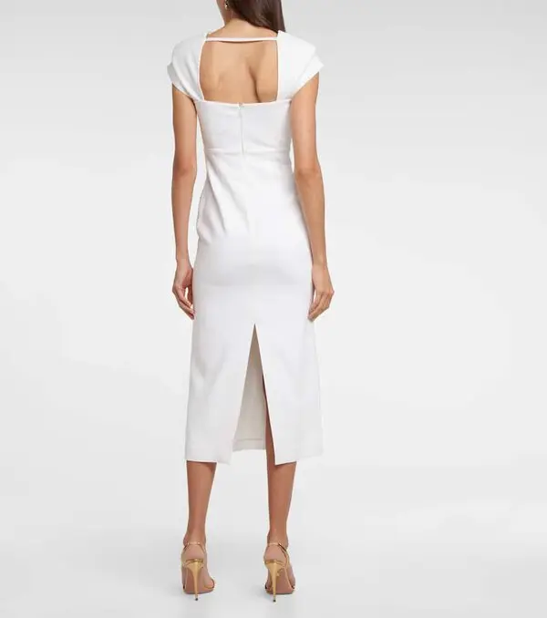 Roland Mouret Cap Sleeve Midi Dress - White