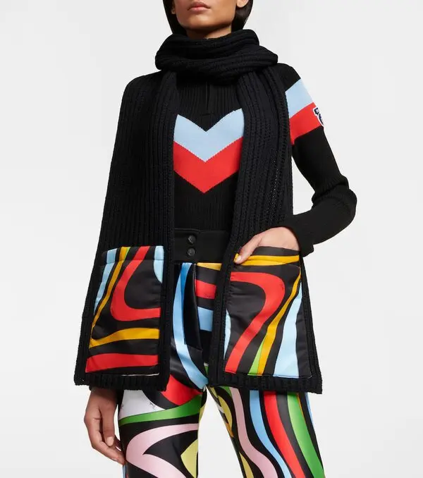 Emilio Pucci X Fusalp Ribbed-knit Wool Scarf