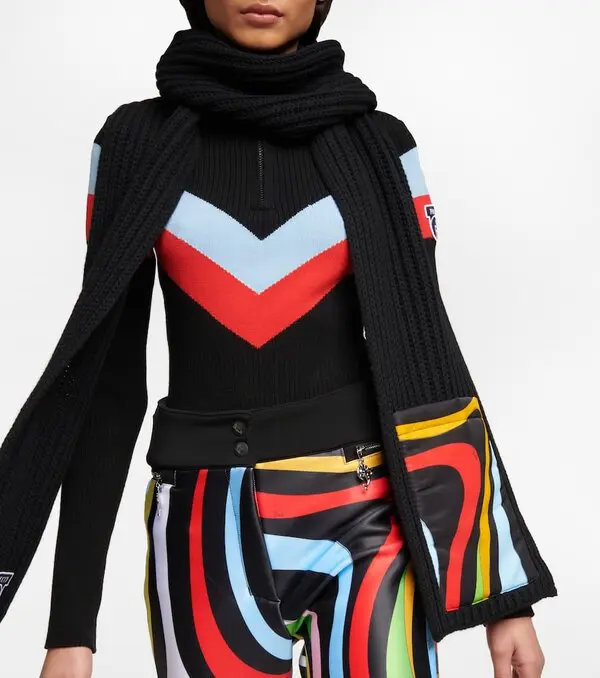 Emilio Pucci X Fusalp Ribbed-knit Wool Scarf