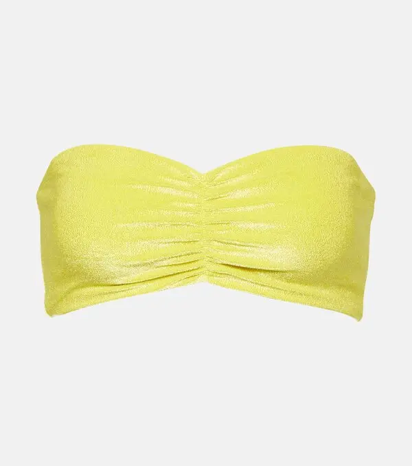 Jade Swim Ava Bandeau Bikini Top - Yellow