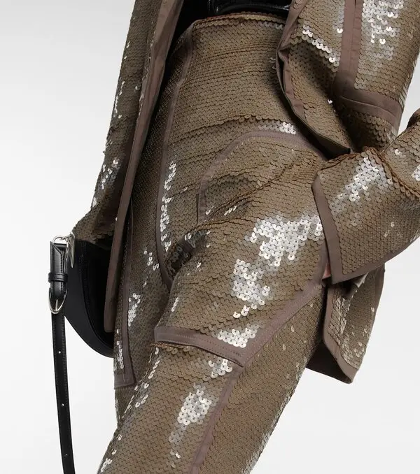 Rick Owens Dirt Waist Embellished Leggings