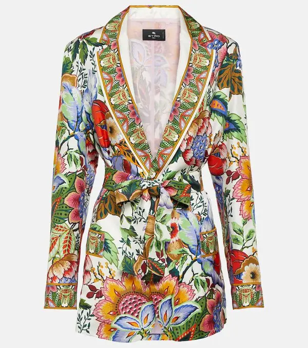 Etro Floral Silk Wrap Jacket