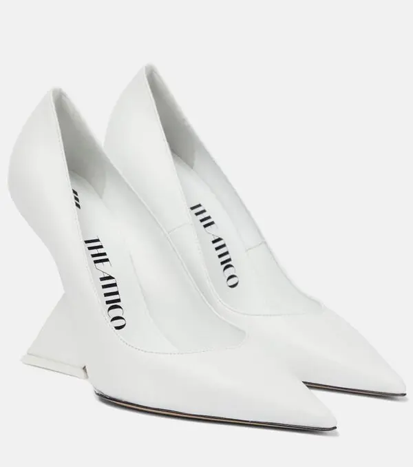 Attico Cheope Leather Pumps - White