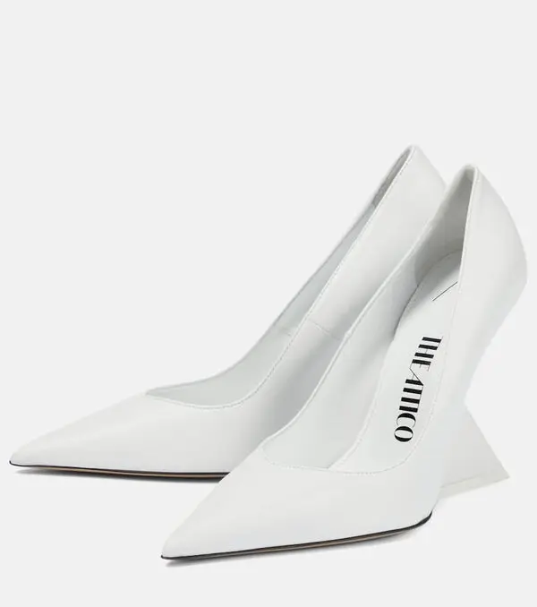 Attico Cheope Leather Pumps - White