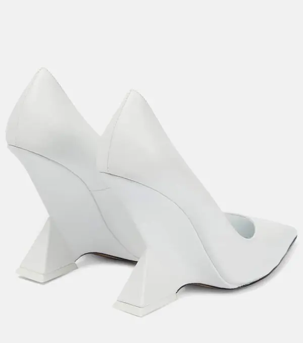 Attico Cheope Leather Pumps - White