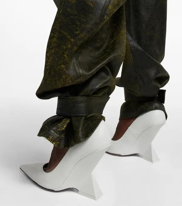 Attico Cheope Leather Pumps - White