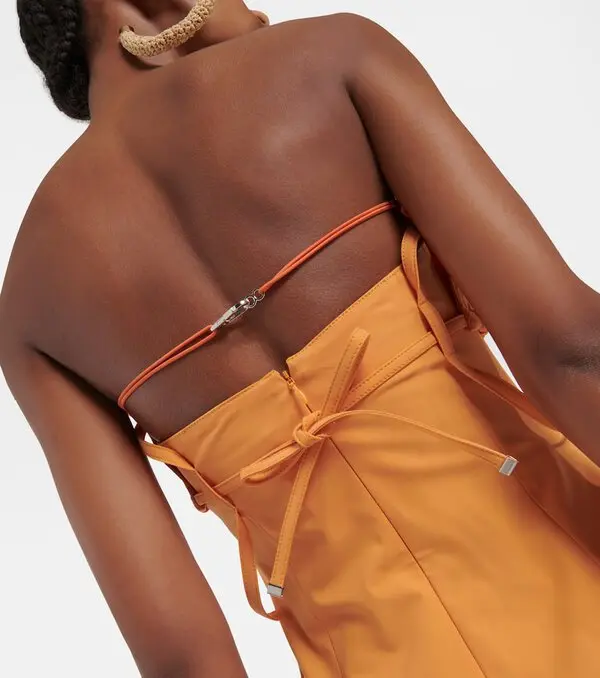 Jacquemus La Robe Bikini Cotton-blend Midi Dress - Orange
