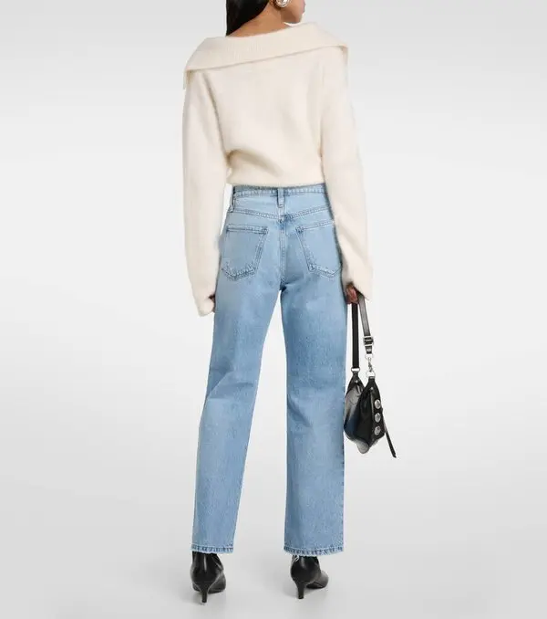 FRAME Le Jane Ankle High-rise Straight Jeans - Blue