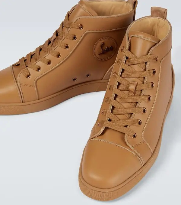CHRISTIAN LOUBOUTIN Fun Louis High Top Sneakers - Brown