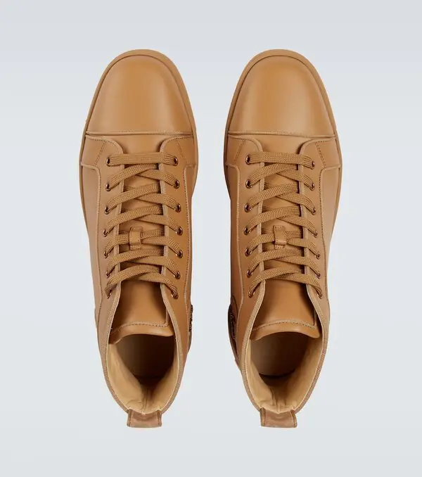 CHRISTIAN LOUBOUTIN Fun Louis High Top Sneakers - Brown