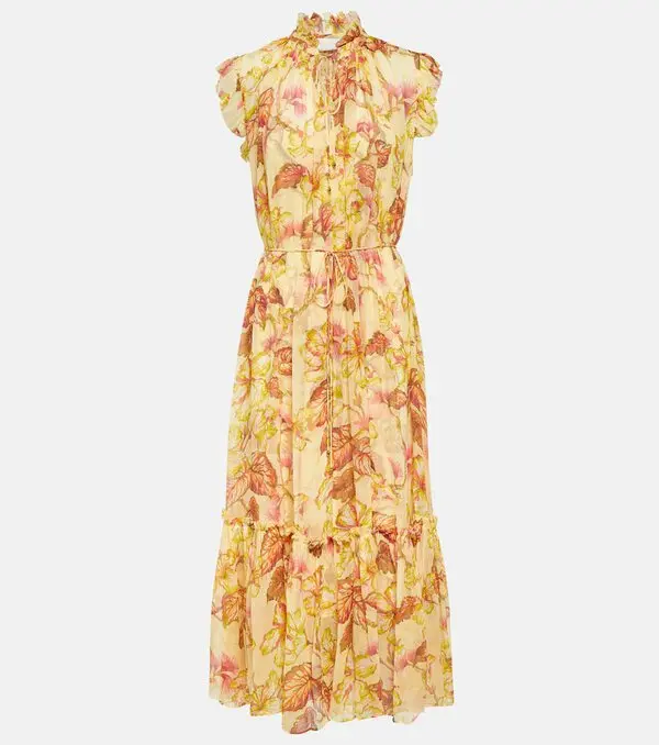 Zimmermann Matchmaker Printed Georgette Midi Dress