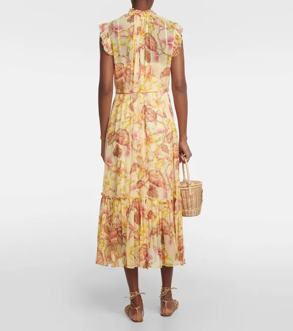 Zimmermann Matchmaker Printed Georgette Midi Dress