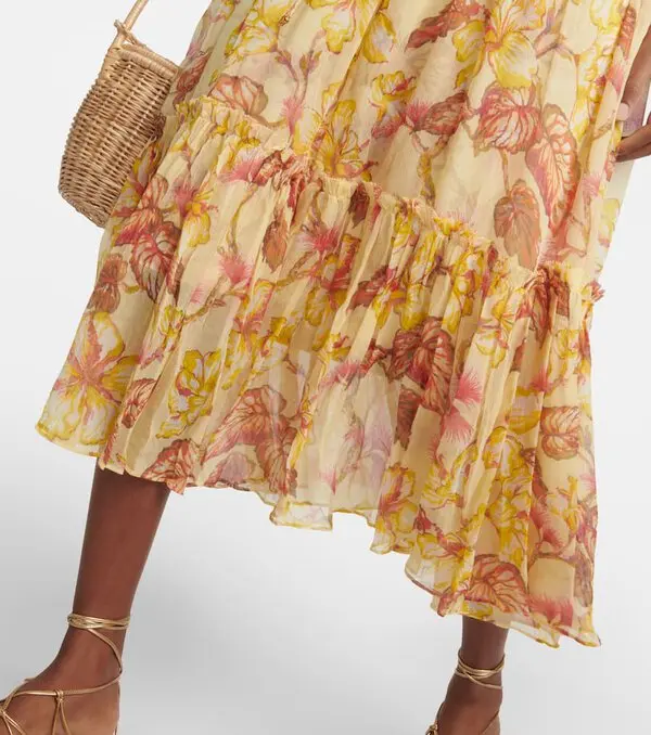 Zimmermann Matchmaker Printed Georgette Midi Dress
