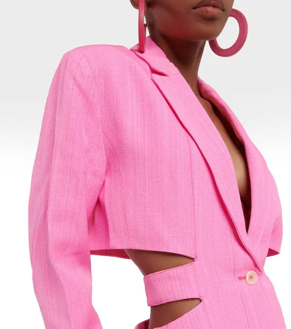 Jacquemus La Robe Bari Cutout Minidress