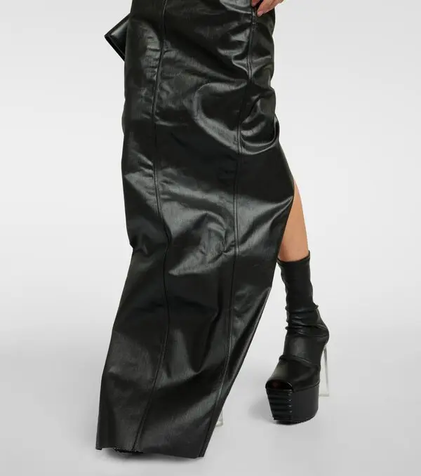 Rick Owens Bustier-detail Denim Gown - Black