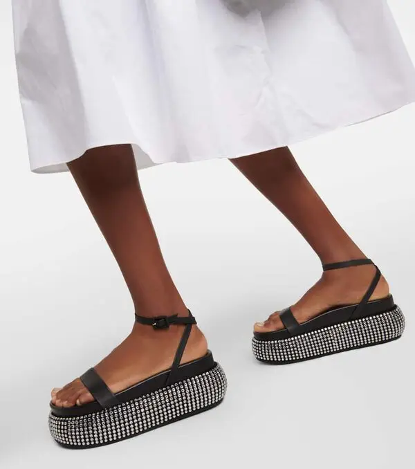 Simkhai Buster Embellished Platform Sandals