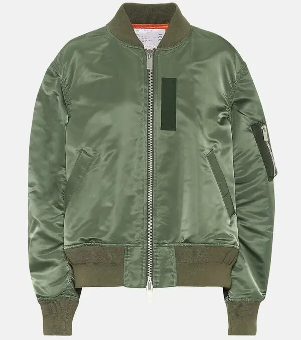 Sacai Nylon Bomber Jacket - Green