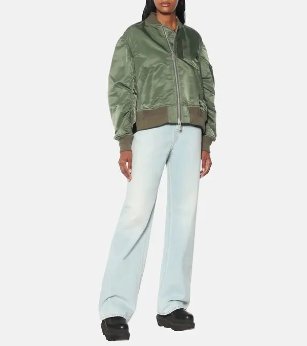 Sacai Nylon Bomber Jacket - Green