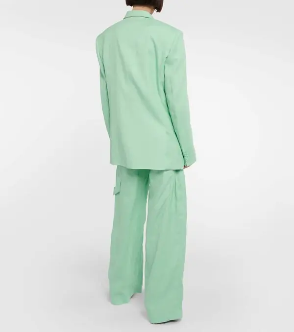 Stella McCartney Double-breasted Linen-blend Blazer