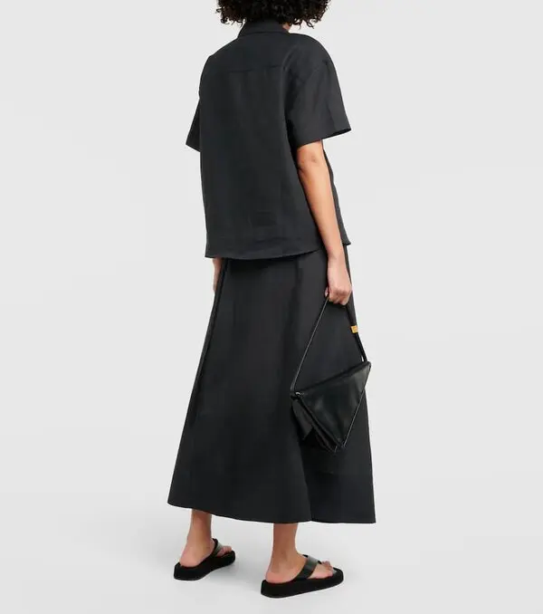 Asceno Prague Linen Shirt - Black