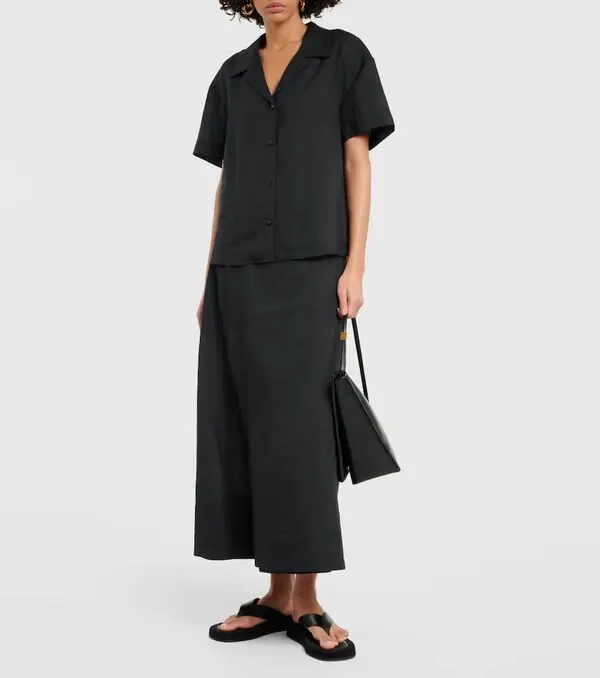 Asceno Prague Linen Shirt - Black