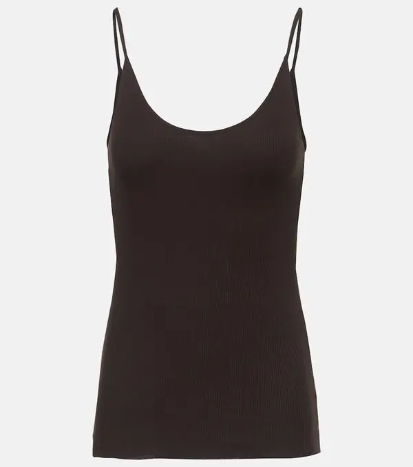 Khaite Selee Jersey Tank Top - Brown