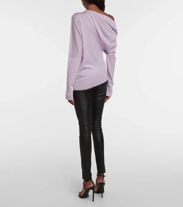 TOM FORD Off-shoulder Cashmere And Silk Sweater