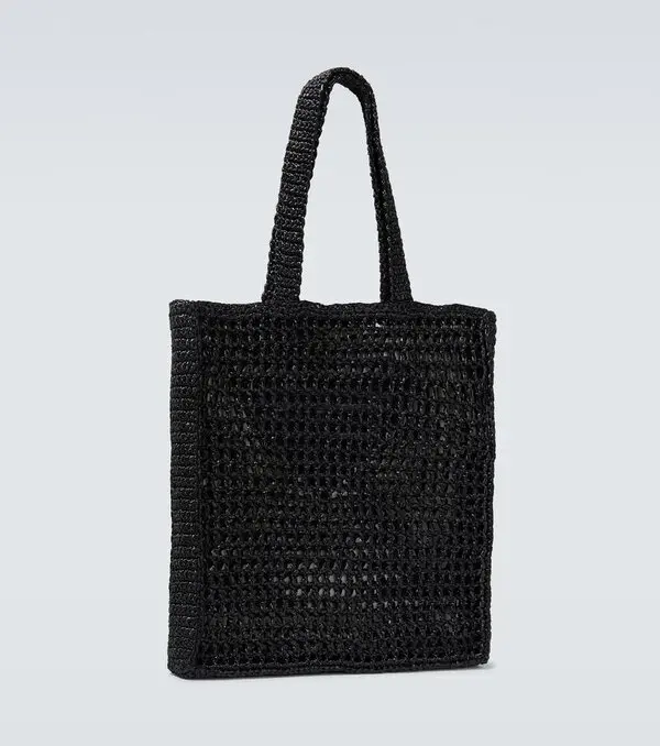 Prada Logo Crochet Tote Bag