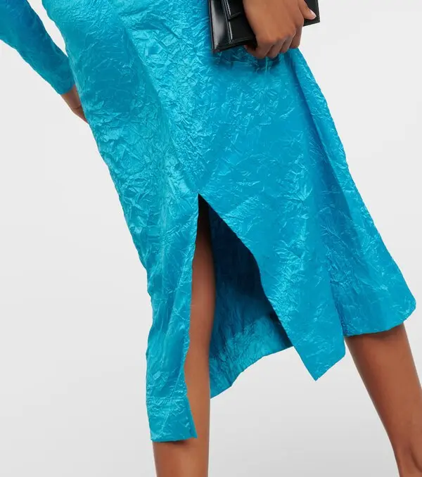 GANNI Satin Midi Dress