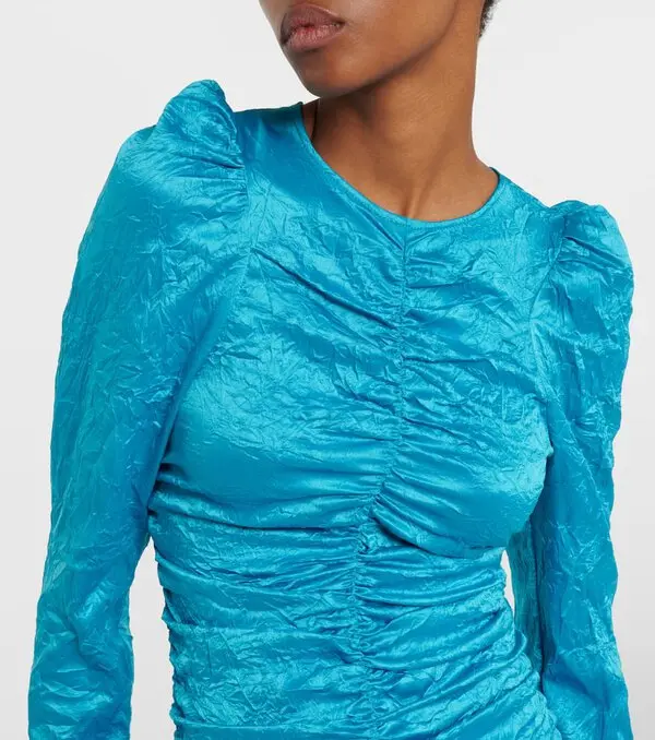 GANNI Satin Midi Dress