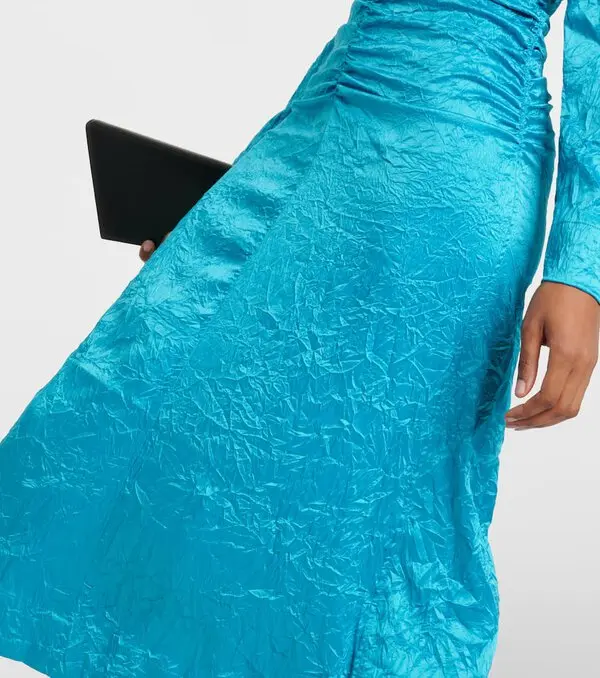 GANNI Satin Midi Dress