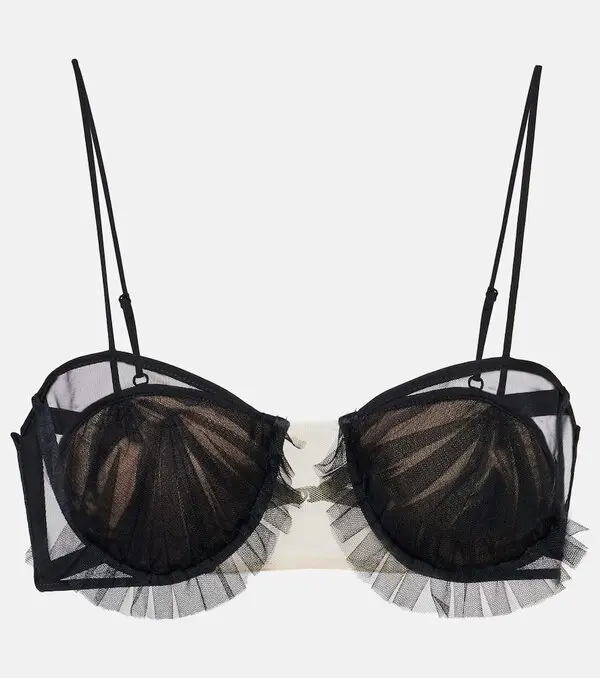 NENSI DOJAKA Exploding Flower Tulle Bra