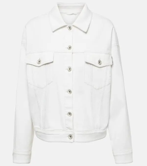 Brunello Cucinelli Cotton-blend Denim Jacket - White