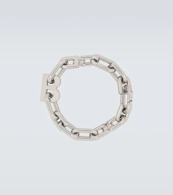 Balenciaga B Chain Bracelet - Silver