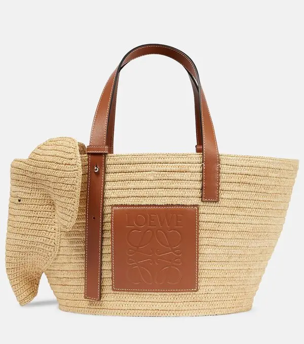 Loewe Elephant Basket Raffia Tote