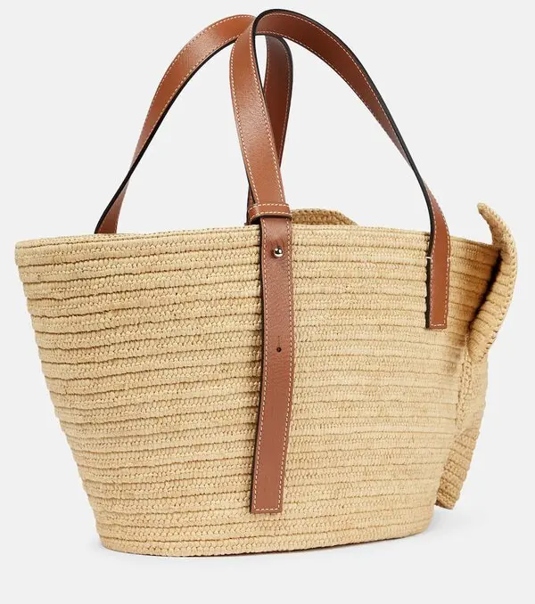 Loewe Elephant Basket Raffia Tote