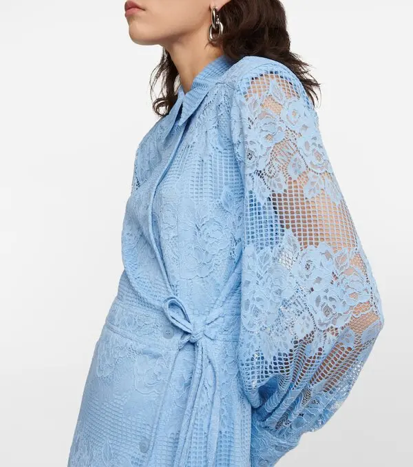GANNI Lace Shirt Dress