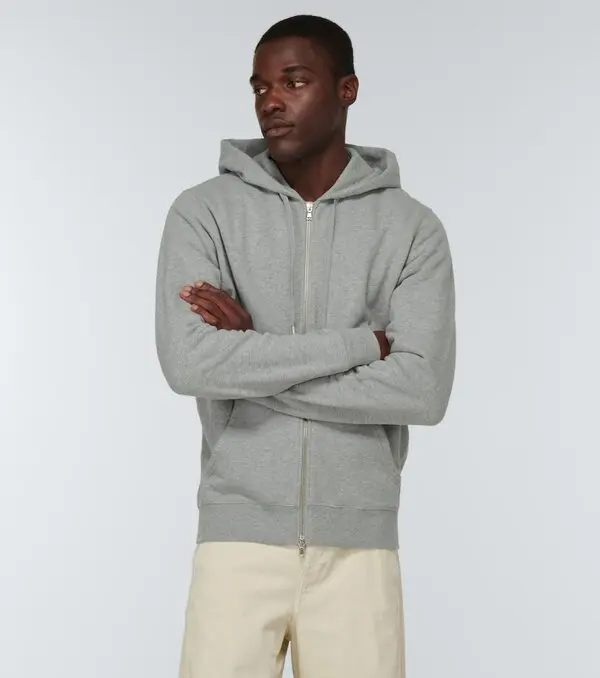 Sunspel Cotton-jersey Hooded Sweatshirt